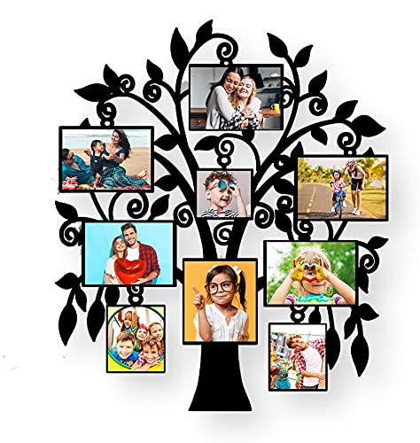 VR GIFTWALA MDF Customized Photo Frame Tree Family Collage Velvet ...