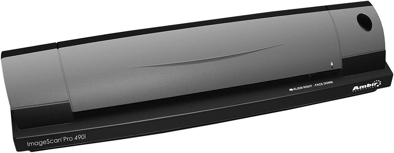 Ambir ImageScan Pro 490i Sheetfed Scanner - 48 bit Color - 8 bit ...