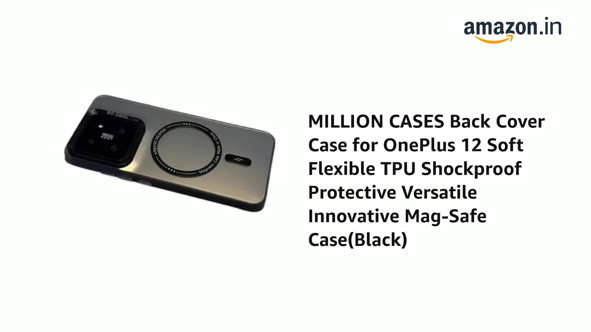 Watch MILLION CASES Back Cover Case for OnePlus 12 Soft Flexible TPU ...