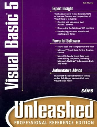 Visual Basic 5 Unleashed, Professional Reference Edition: THAYER, ROB: 9780672312977: Books ...