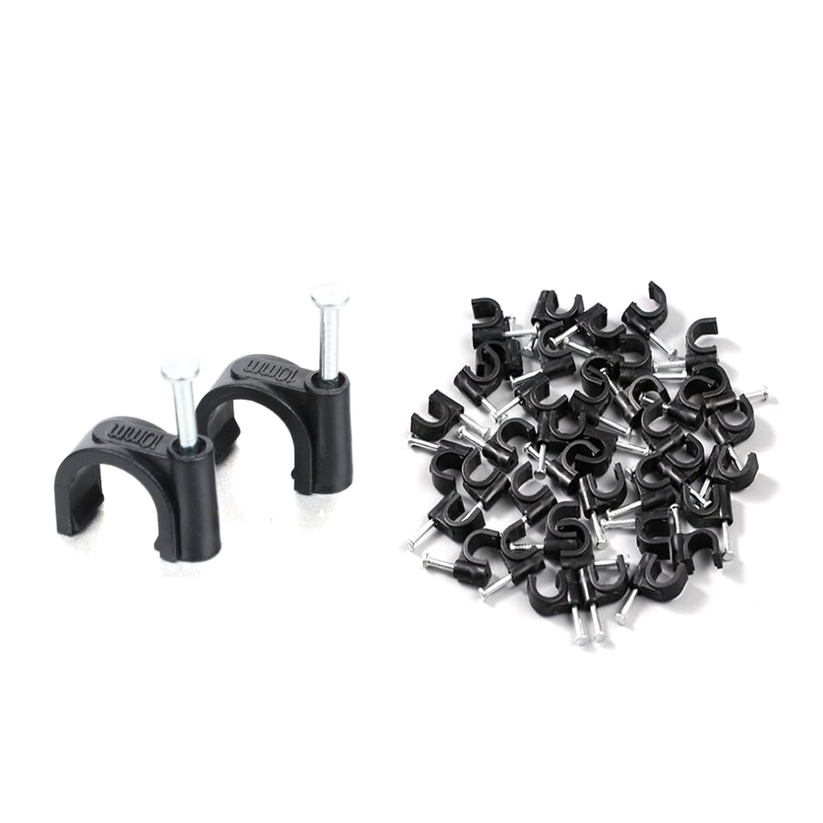 Amazon.com: Cable Clips Cable Clamps Nail in Cable Clips 100 Pcs 10mm ...