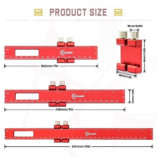 Snapklik.com : Woodworking Ruler, Precision Pocket Rulers, Scribing ...