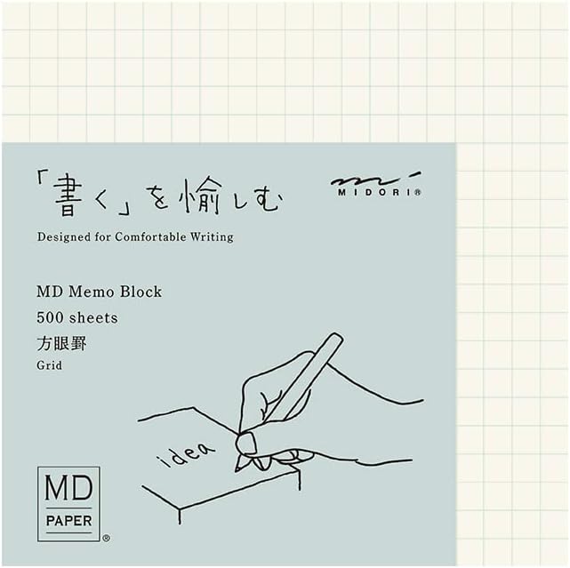 Amazon.com : DESIGNPHIL 15286006 Midori Memo Pad, MD Block Memo, Graph ...