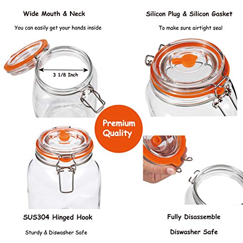 Snapklik.com : Jillmo Fermentation Jar, 2 Liter Fermentation Kit