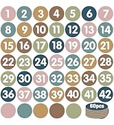 Amazon.com: 60 Pcs 6" Large Removable Number Spot Markers Black ...