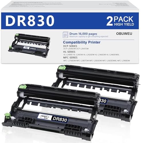 Amazon.com: DR830 Drum Unit 2 Pack - Replacement for Brother DR-830 ...