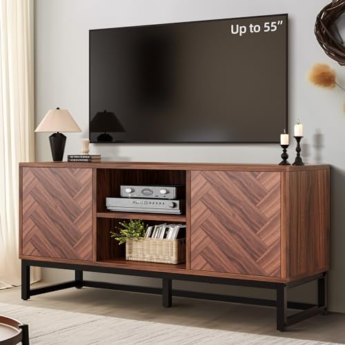 Amazon.com: YITAHOME TV Cabinet for 55 Inch TV, Mid Century Modern TV ...