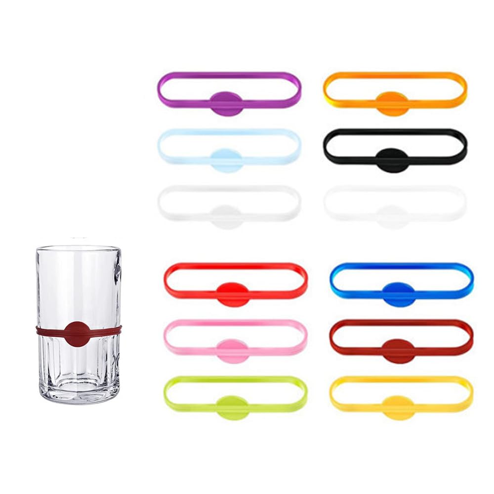 Amazon.com: Cielasis 12Pieces Drink Markers, Wine Glass Charms for ...