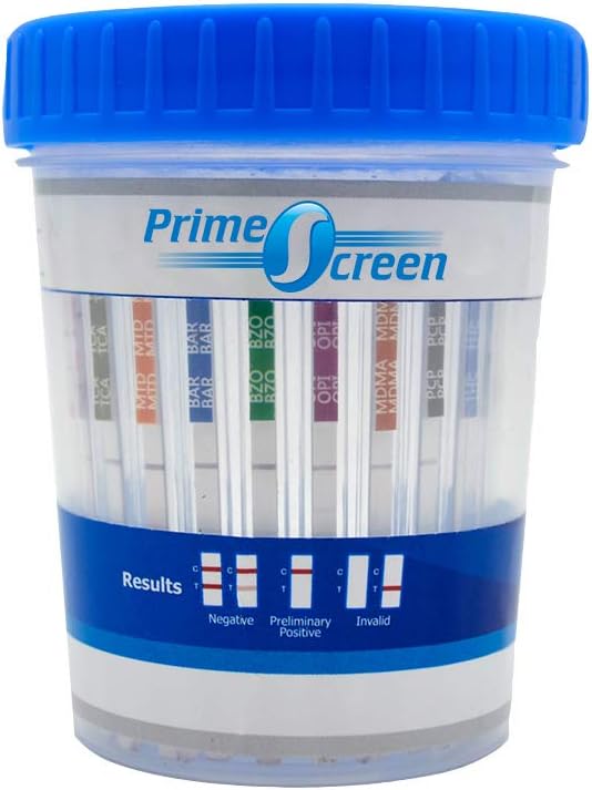 Amazon.com: Prime Screen Multi-Drug Urine Test Cup 16 Panel Kit (AMP ...