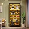 Amazon.com: Tribesigns 69-Inch Tall Bookcase with LED Lighting, Modern ...