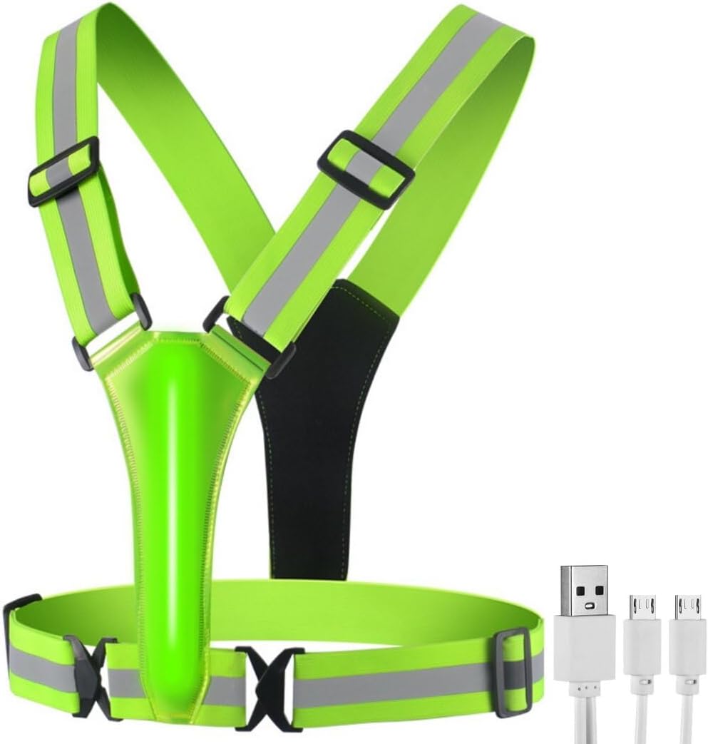 Amazon.com : Homaisson LED Reflective Running Gear, Double-Sided Light ...