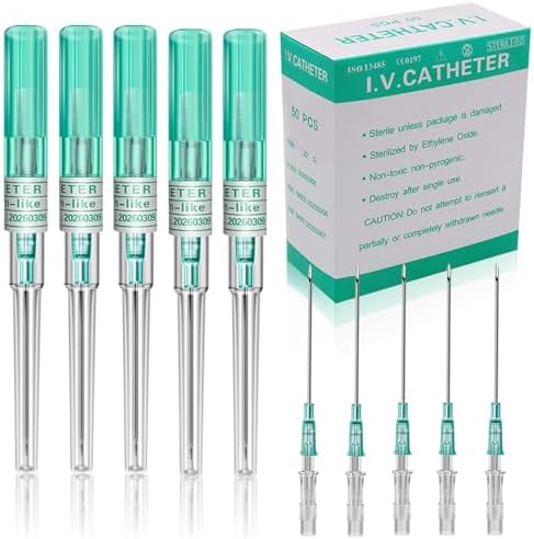 Amazon.com: 18G Catheter Piercing Needles 50Pcs IV Catheter Needles 18 ...