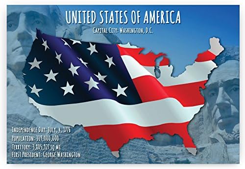 Amazon.com : UNITED STATES FLAG postcard set of 20 identical postcards ...