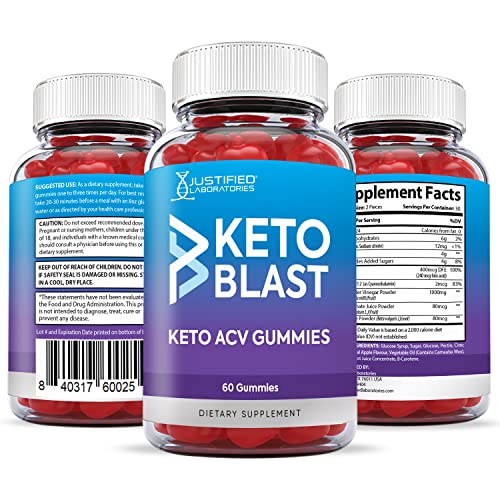 Justified Laboratories (2 Pack) Keto Blast Gummies 1000MG ACV with ...