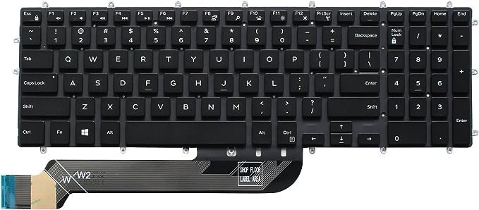 Key COM Laptop Replacement Keyboard Compatible with De Inspir 5575 5587 ...