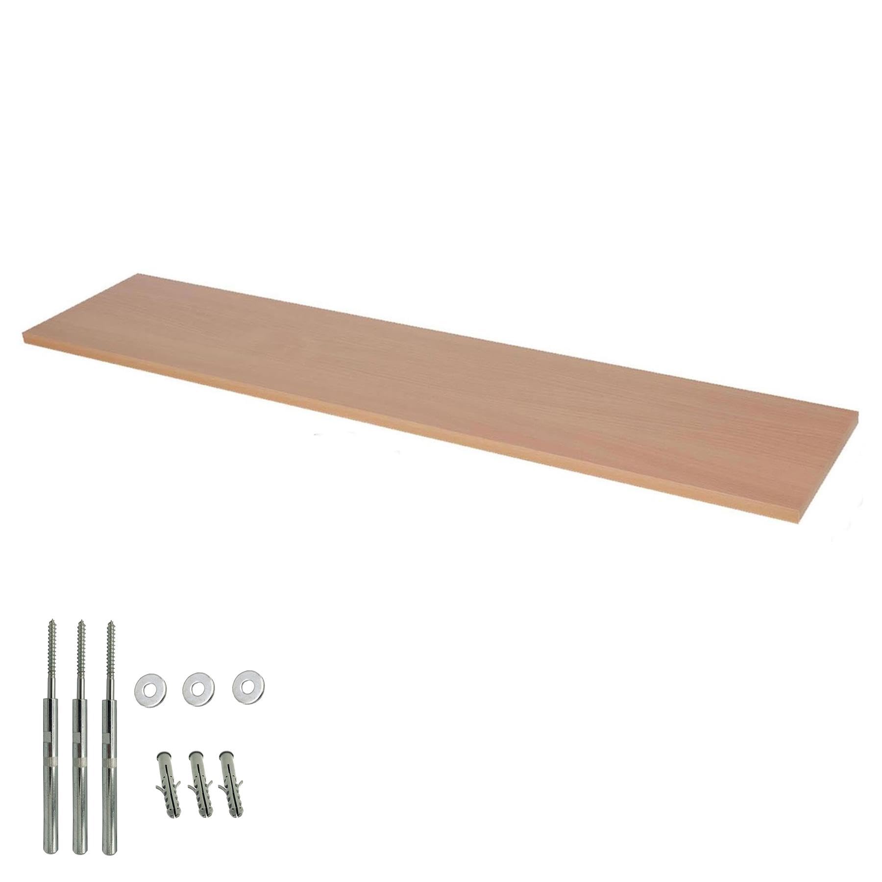 Floating Shelf Board for Bedroom Wall Fixings Included 60cm 90cm 118cm ...
