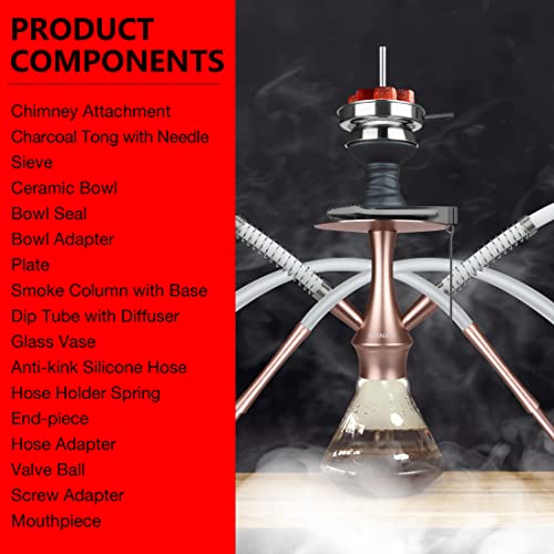 IVANAVI Mini Shisha Set 2 Schläuche 2 Anschlüsse | Klein Shisha ...