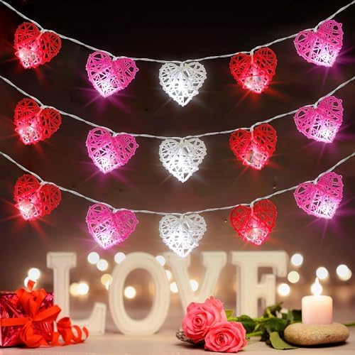 Amazon.com: Valentines Day Decor 10FT 30 LED Valentine's Day Lights ...