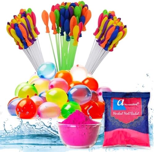 Ascension Automatic Fill and Tie Magic Water Balloons for Holi 222 Holi ...