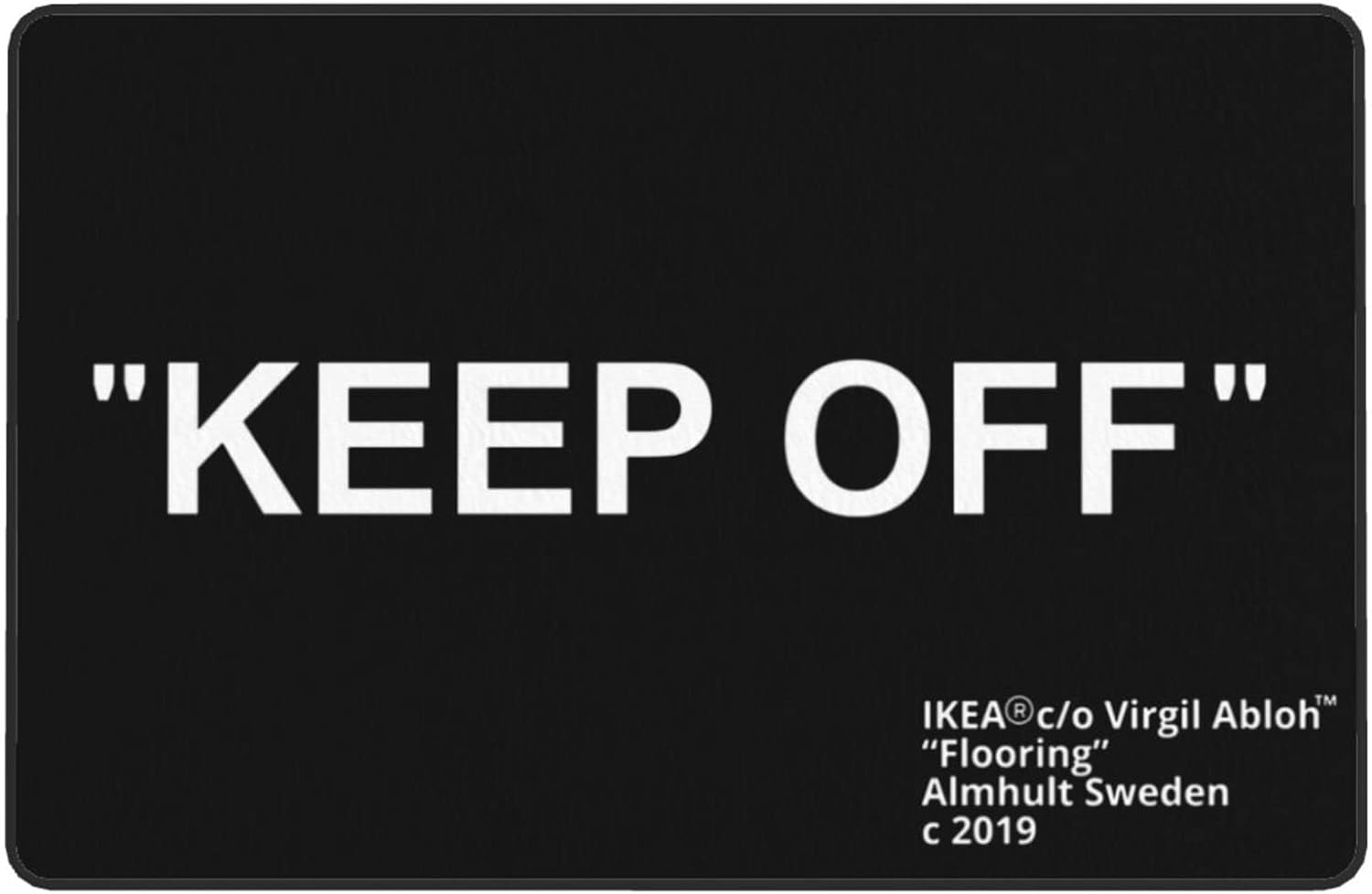 Amazon.com: Keep Off Area Rug Black Modern Large Carpet Non-Slip Floor ...
