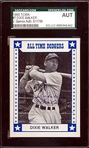 Amazon.com: Dixie Walker Authentic Autographed Signed 1980 TCMA Card #7 ...