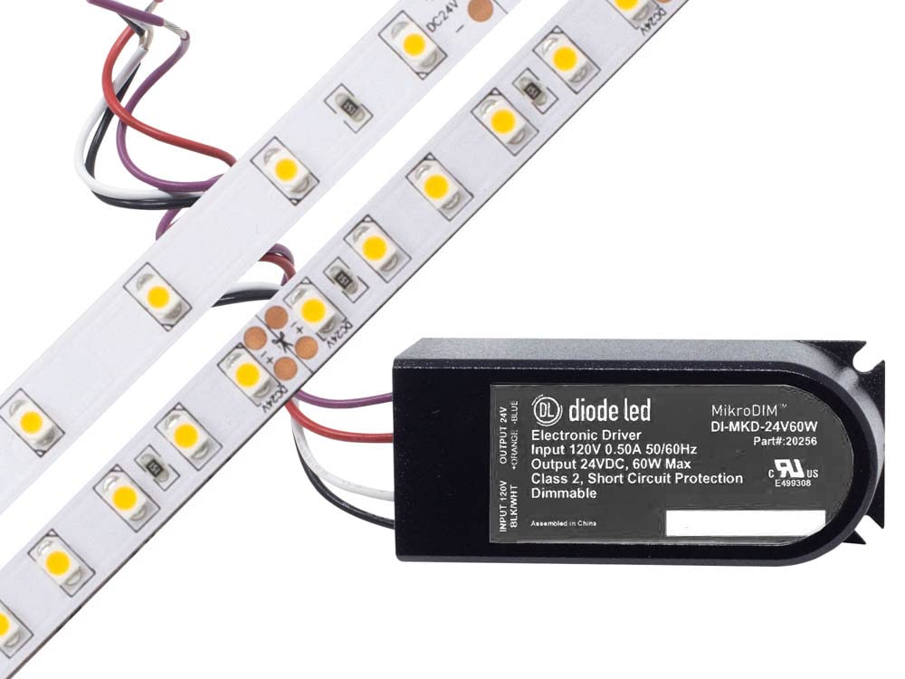 Diode DI-MKD-24V60W MikroDIM Electronic Dimmable Driver (60W - 24 Volts ...