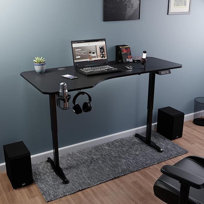 Multipurpose Electric Height Adjustable Engineered Wood Table Desk ...