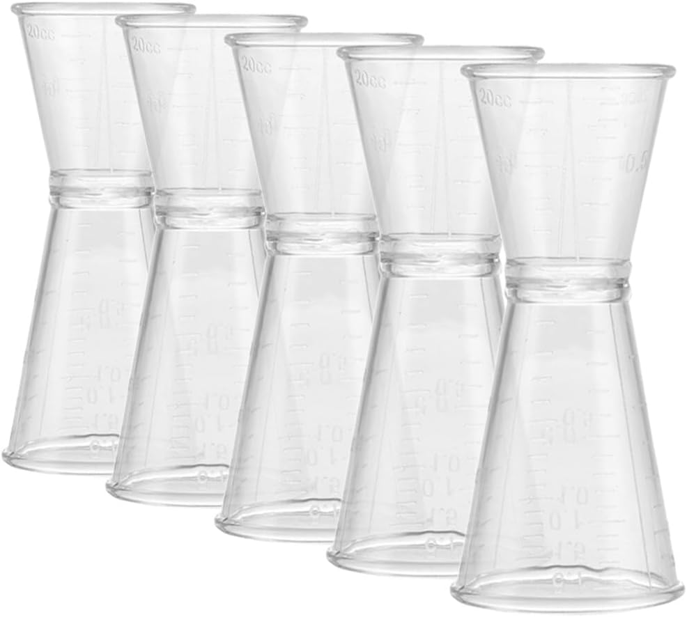 Amazon.com: ULTECHNOVO Jigger for Bartending, 5pcs Double Jigger Clear ...