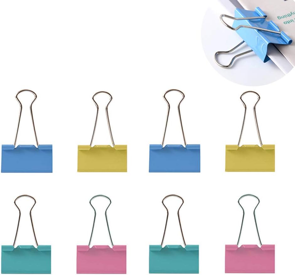 ZMREN Pinces Double Clip, 48 pièces Métal Pinces Papier Pince à dessin ...