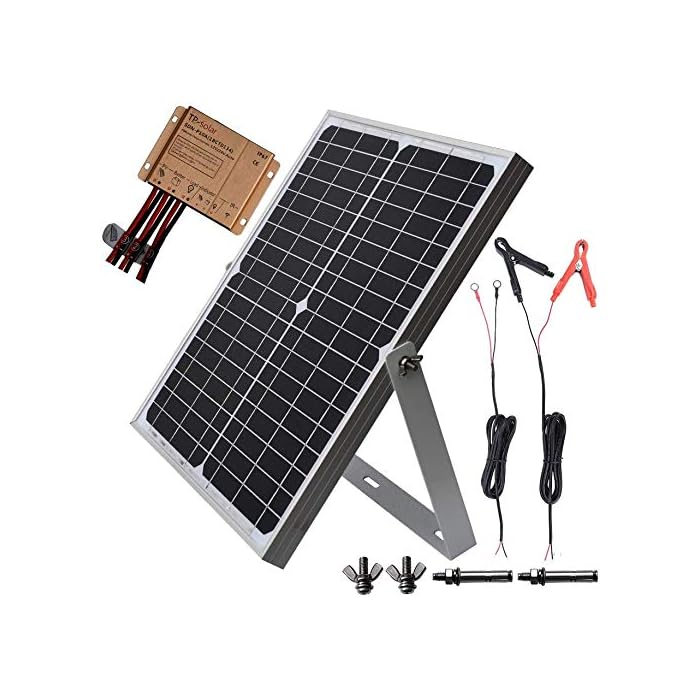 Buy TP-solar 20W 12V Solar Panel kit Battery Charger Maintainer + 10A ...