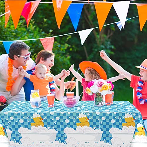 Oudain 3 Pcs Yellow Duck Tablecloth Cute Bubble Rubber Ducky Table ...
