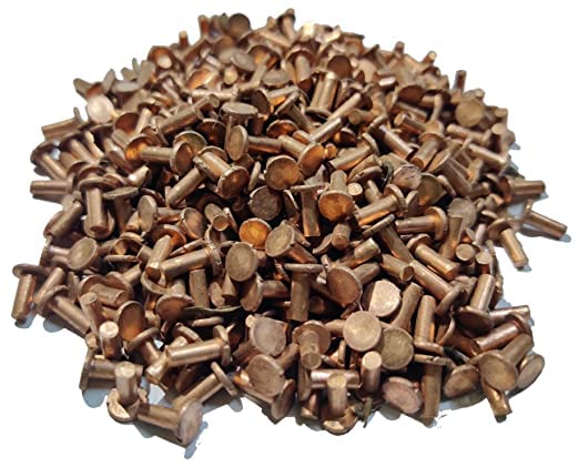Copper Rivets - Flat Head Rivets (400 gms) (3mm X 5 mm) : Amazon.in ...