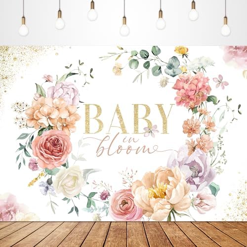 Amazon.com : Glawry Baby in Bloom Flower Backdrop for Photography 7Wx5H ...