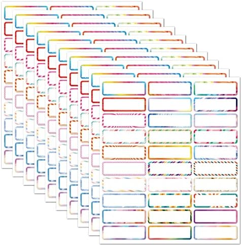 Amazon.com : Colorful Waterproof Name Stickers Handwritten Mug Stickers ...