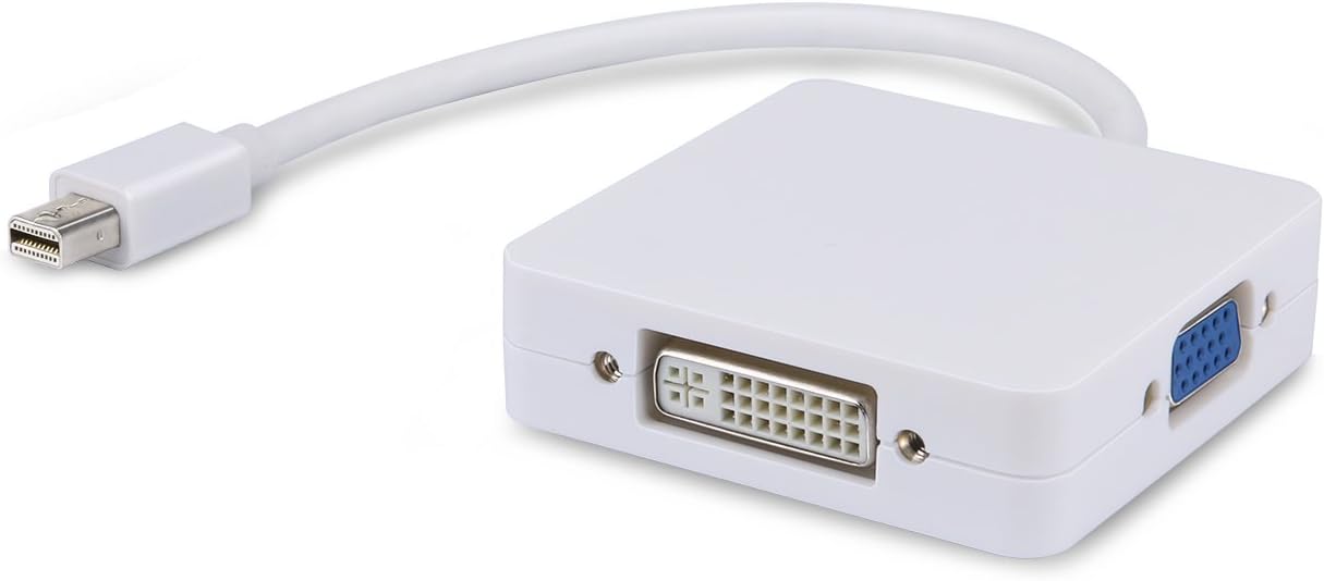 Amazon.com: Mini DisplayPort to HDMI VGA Adapter, Allsmartlife 2 in 1 ...