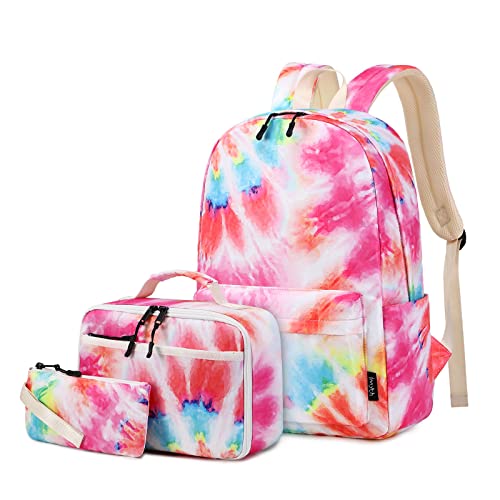 Imyth 3Pcs colorful Backpack sets for Teen Girls, Cute Bookbag School ...