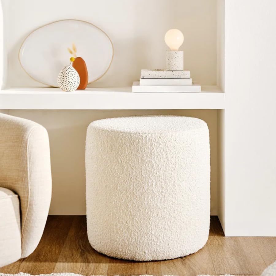 Puff de Boucle Estofado - Ideal para Salas e Quartos | Amazon.com.br