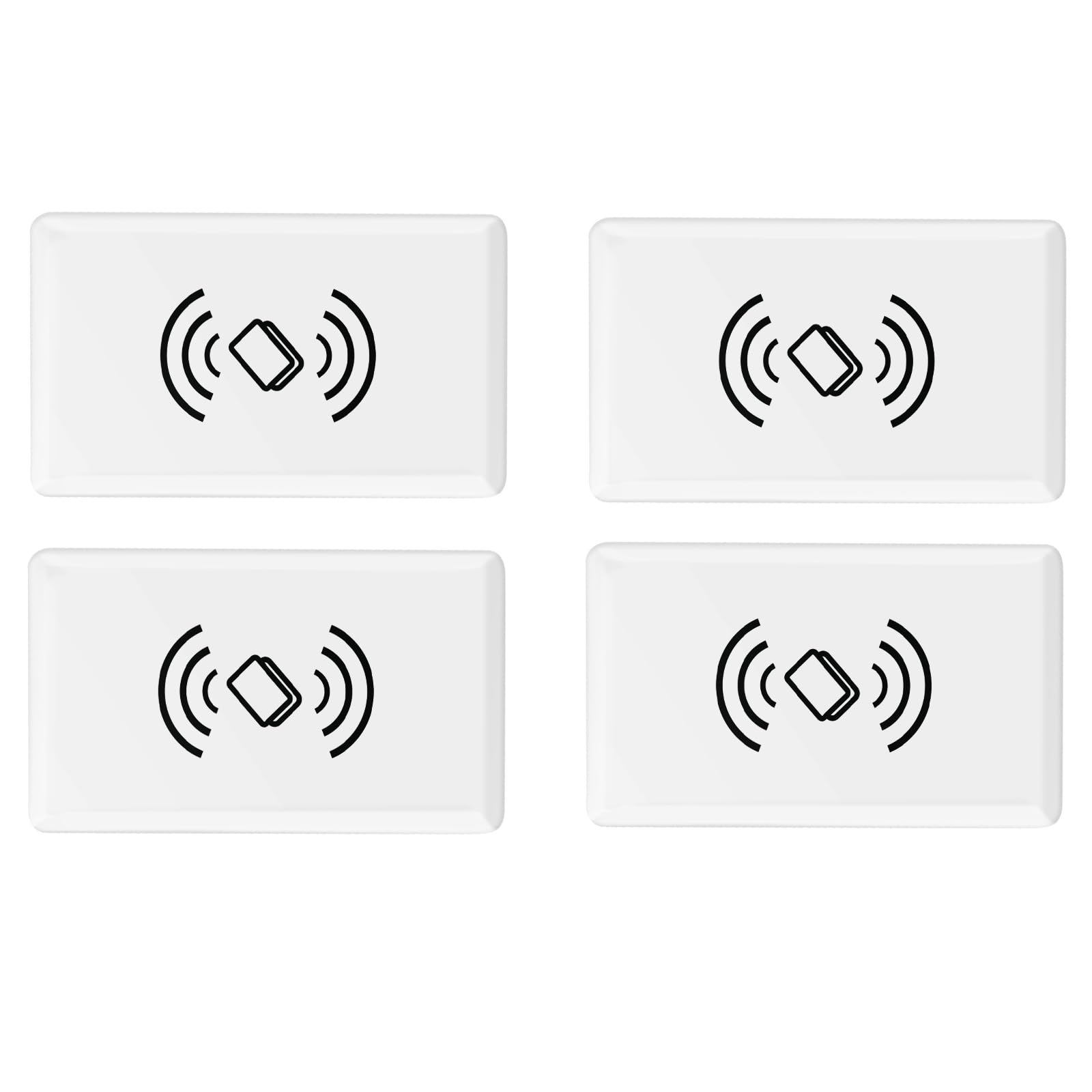 4 PCS Smart Lock Key Fobs, IC Cards, 13.56MHz Card Frequency (White ...
