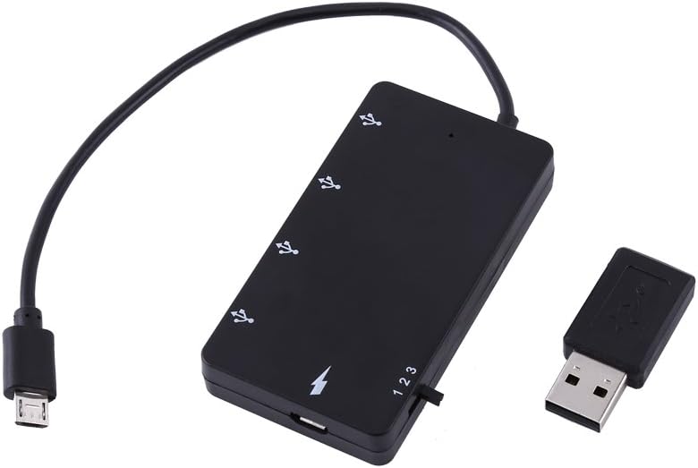 Amazon.com: Micro USB OTG HUB, 4 Port Micro USB Hub USB2.0 OTG ...