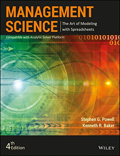 Management Science: The Art Of Modeling With Spreadsheets: Stephen G ...