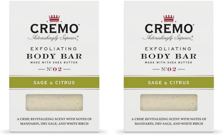 Amazon.com : Cremo Exfoliating Body Bars Sage & Citrus - A Combination ...