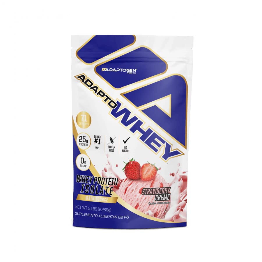 Adaptogen Adapto Whey Strawberry Creme Bag 2268G, Cor: branco | Amazon ...