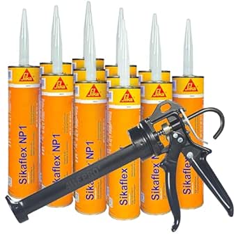 MasterSeal NP1 Aluminum Gray 10.1oz Polyurethane Sealant- Pack of 12 with Caulk Gun. One ...