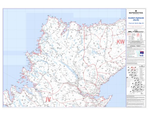 Scottish Highlands (North) Shetlands and Orkneys Postcode Sector Wall ...