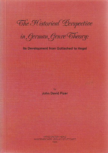 The historical perspective in German genre theory: Its development from ...