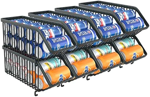 Amazon.com: GILLAS 8 Pack Stackable Soda Can Organizer for Refrigerator ...