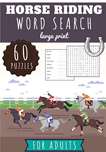 Horse Riding Word Search: Horse Word Search Challenging Puzzle book For ...