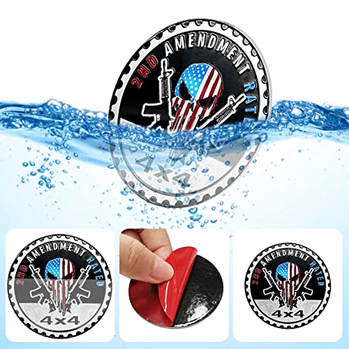 Snapklik.com : 2ND Amendment Badge Rated Car Emblem, 4 X 4 Metal ...