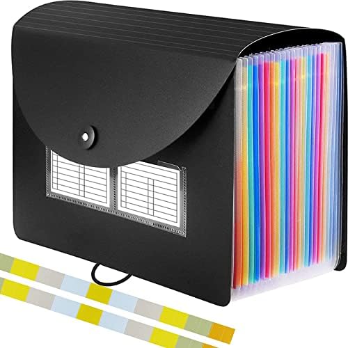 Expanding Files Folders with Cover 24 Pockets,Expandable Accordian File ...