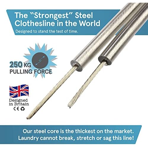 “The Strongest” Steel Washing Line by Smith‘s® (Transparent, Size 30m ...